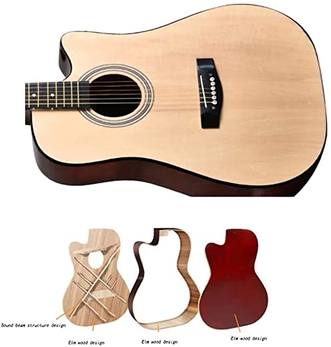 Guitar Kit, String Instrument Electronic Guitar Acoustic Guitar Classical Guitar Beginner Fingerstyle 38 Inch Ballad Musical Instrument Youth Practice Can Carry Backpack ( Color : Orange , Size : Long