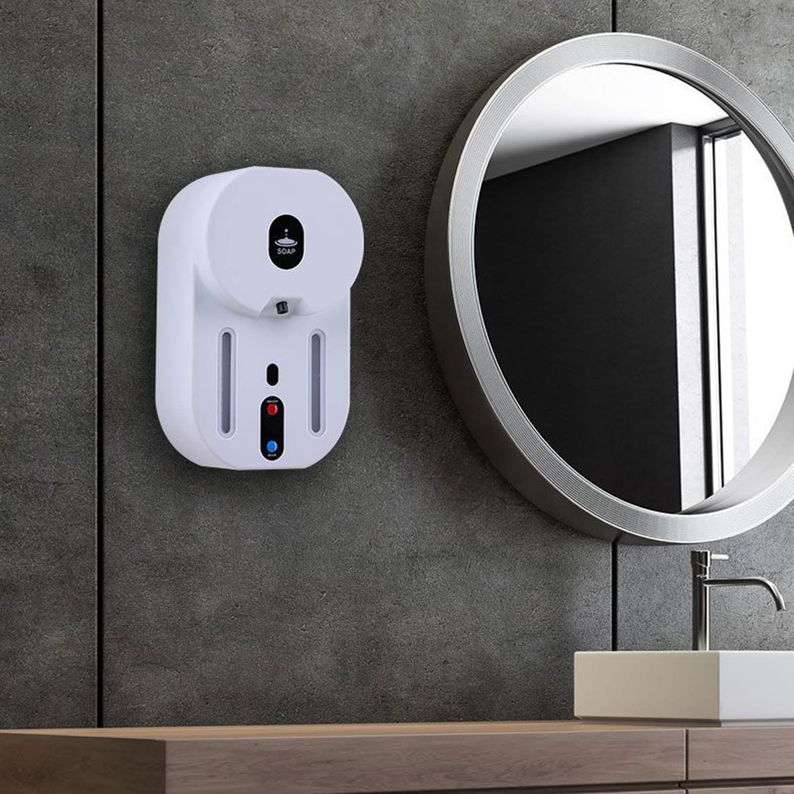 FEEGAR 600ml Touchless Automatic Sensor Foam Soap Dispenser Hand Liquid Gel Alcohol Spray Wall Mounted Bathroom Accessories Hand Soap Dispenser