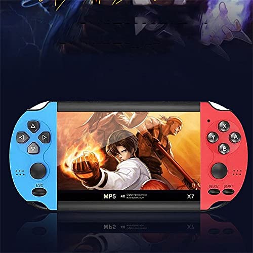 Handheld Game Console PSP Dual Joystick 4.3-inch high-Definition Screen Retro Nostalgic Handheld ENS GAB Arcade King of Fighters (Size : Red)