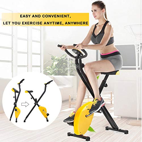 Exercise Bike, Home Upright Cycling Trainer Fitness Stationary Machine (A)