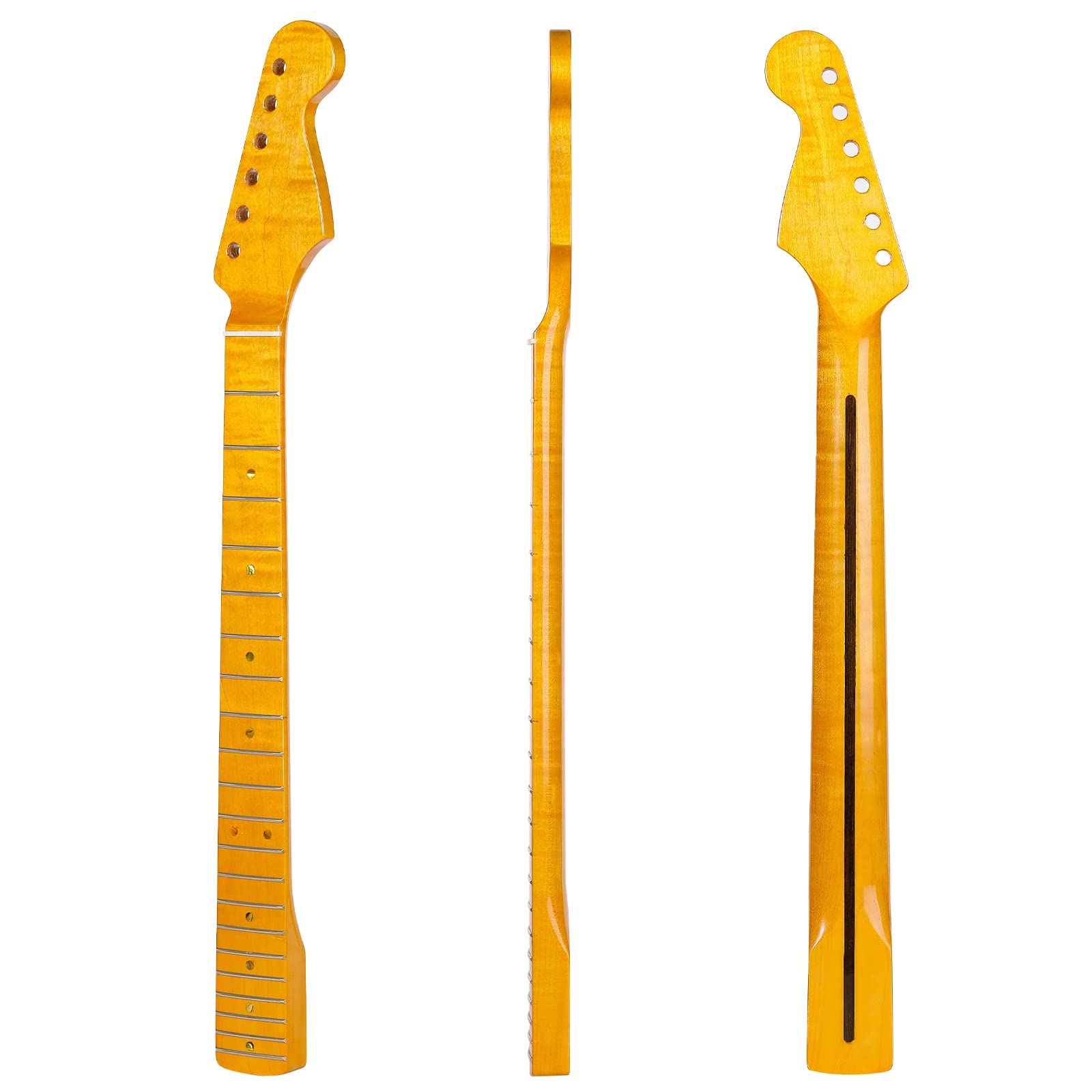 Guitar Neck 21 Fret Maple Fretboard Guitar Neck for ST Style Guitar DIY Parts Replacement "C" Shape