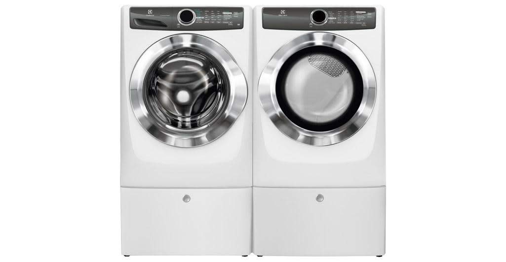Electrolux EFME517STT 27" Energy Star Front Load Electric Dryer with 8 cu. ft. Capacity 8 Dry Cycles Steam Perfect Wrinkle Release Option and Reversible Door: Titanium