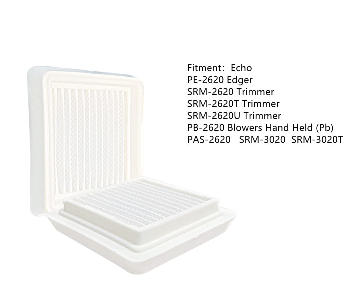 Kvjicdo A226002030 Air Filter For Echo HCA-2620 SRM2620 SRM3020 PE-2620 C262 C302 Shindaiwa EB262 AH262 T302X Lawn Mower(2 Pack)