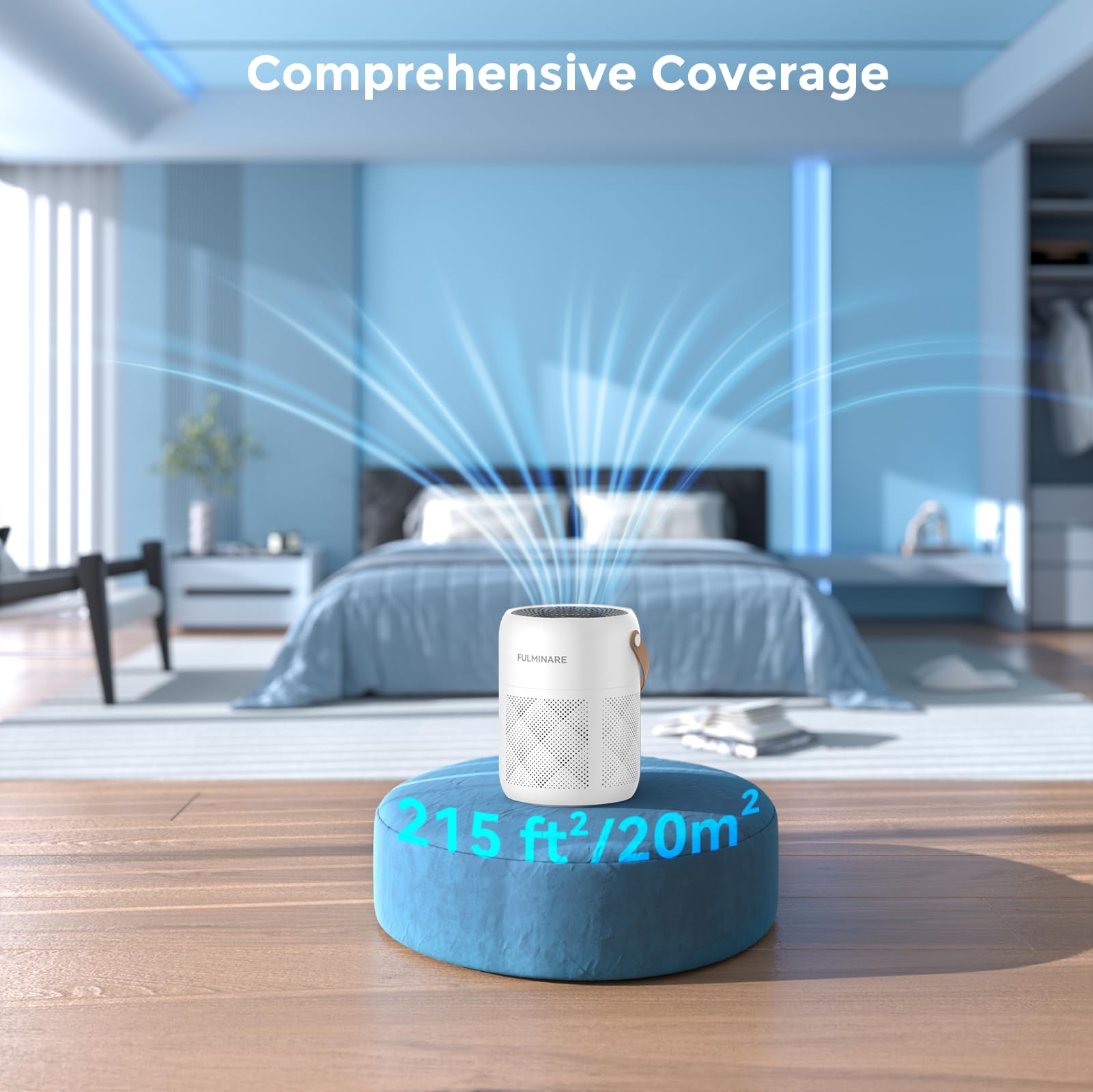 FULMINARE Air Purifiers for Bedroom H13 True HEPA Air Filter, 2 Pack (P07 White + P05 Black)