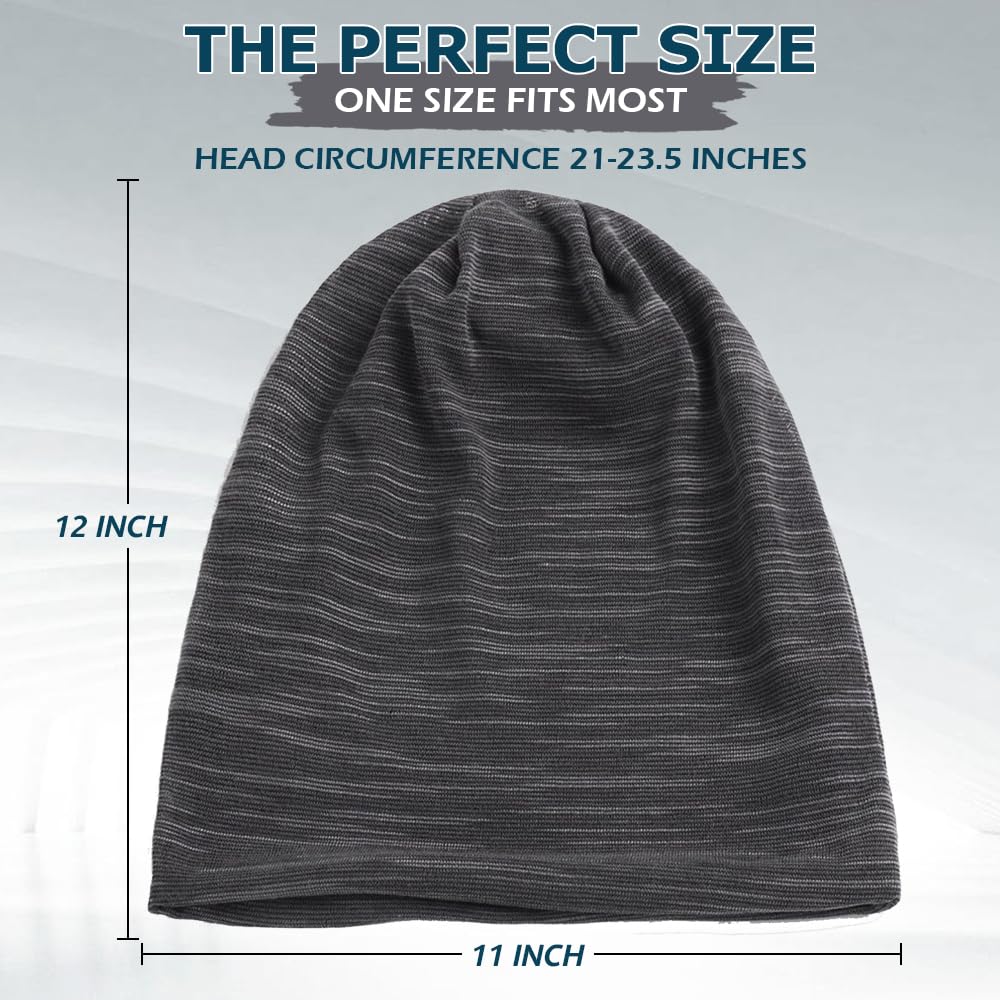 EINSKEY Cotton Slouchy Beanie Hat for Men/Women, Lightweight Oversize Large Thin Skull Cap Chemo Cap Night Sleeping Cap
