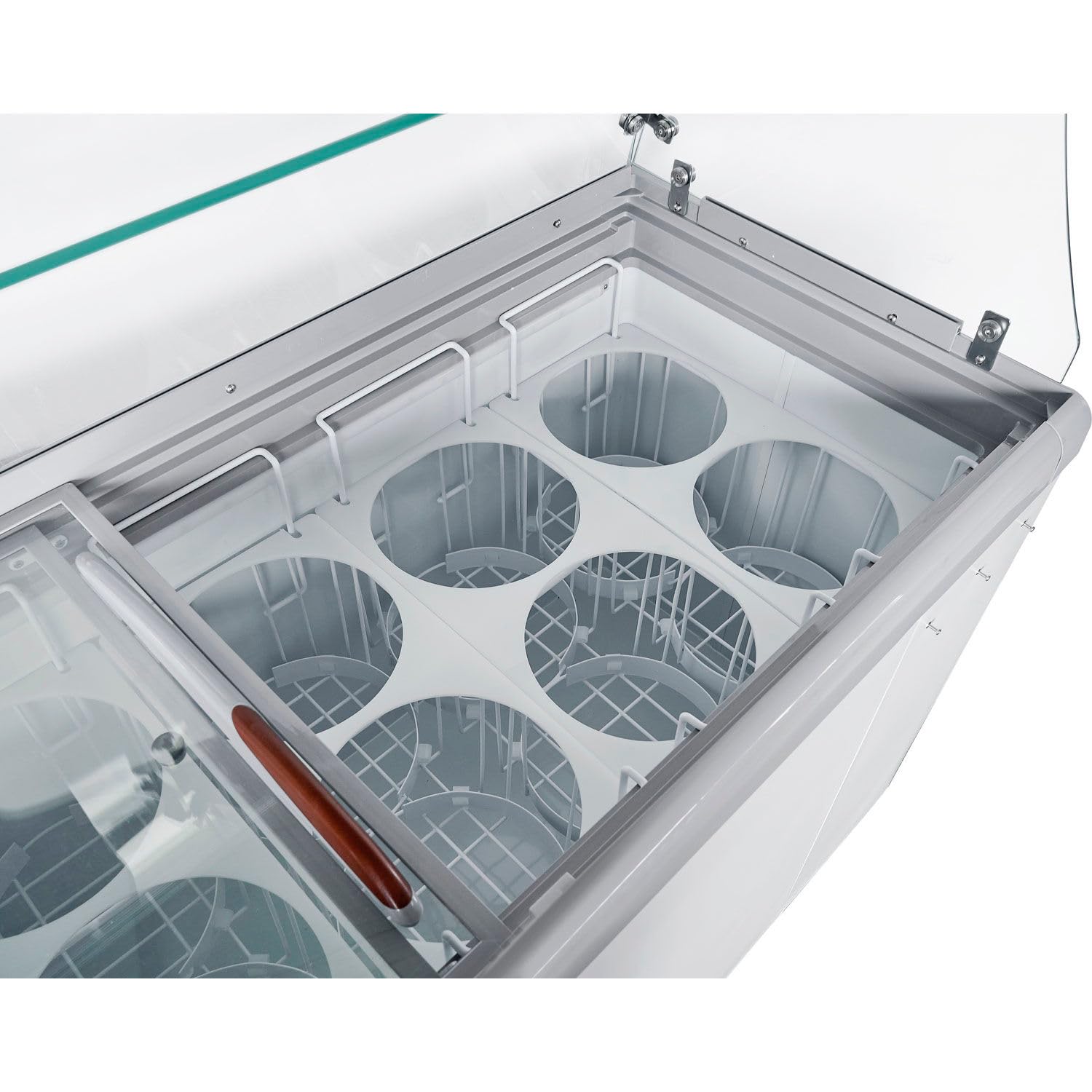Nexel Ice Cream Dipping Cabinet w/Sneeze Guard Cover, 60"W