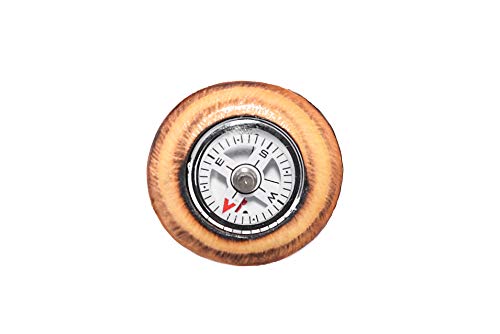 FOREST PILOT 3 Pieces Detachable Fir Wood Walking Stick Wolf Carving with a Compass(Nature Color, 55 Inches, 1 Piece)…