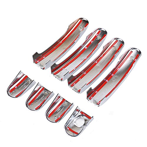 Eynpire 7006 Triple Chrome Plated ABS 4 Door Handle Cover for 12-16 Ford Focus / 13-17 Ford Escape
