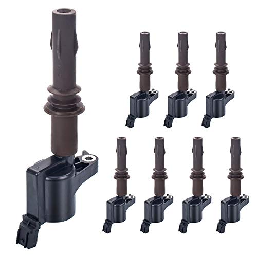 FAERSI Pack of 8 Ignition Coils Pack Compatible with Ford F-150 Expedition F250 F350 Mustang Explorer Super Duty Lincoln Navigator 4.6L 5.4L 3V, Replace OE# DG521 8L3Z-12029-A
