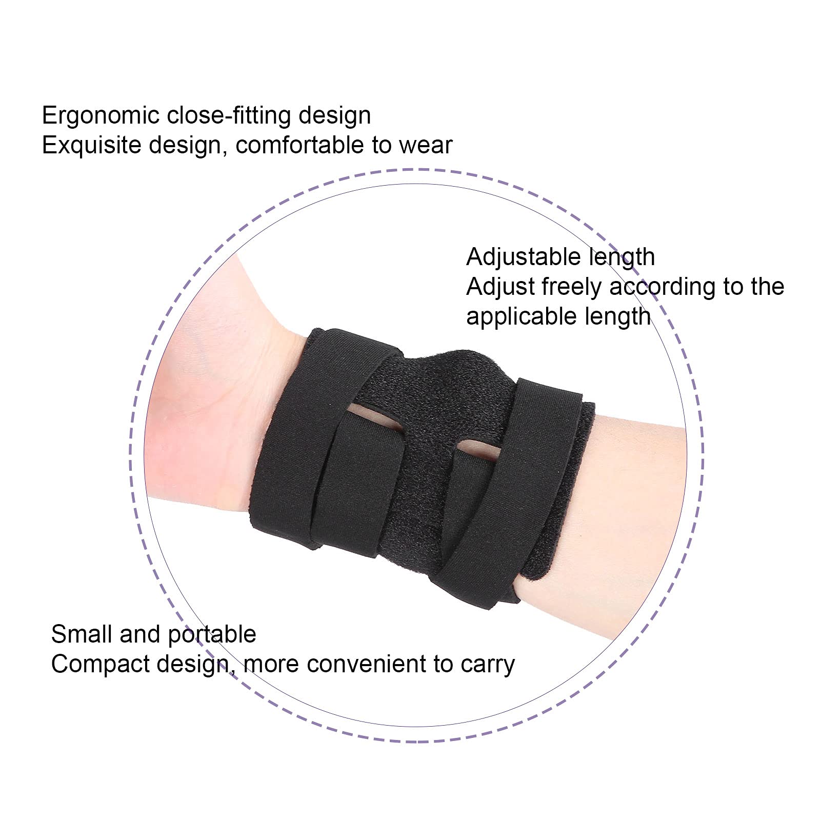Elbow Support Strap, Multifunctional Adjustable Sport Wristband Knee Support Brace for Sports Injury Pain Relief and Protection(L)