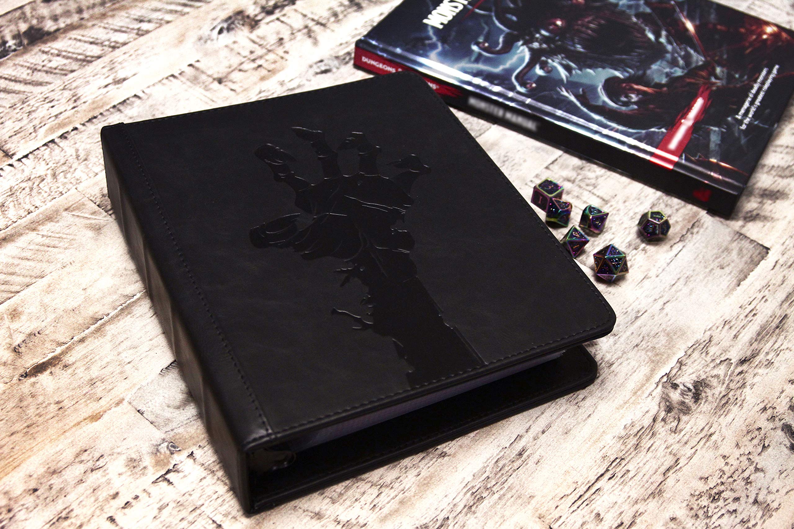 Forged Dice Co. Curiosities Cache Monster Card & Spellcard Organizer Binder with Pages - Black