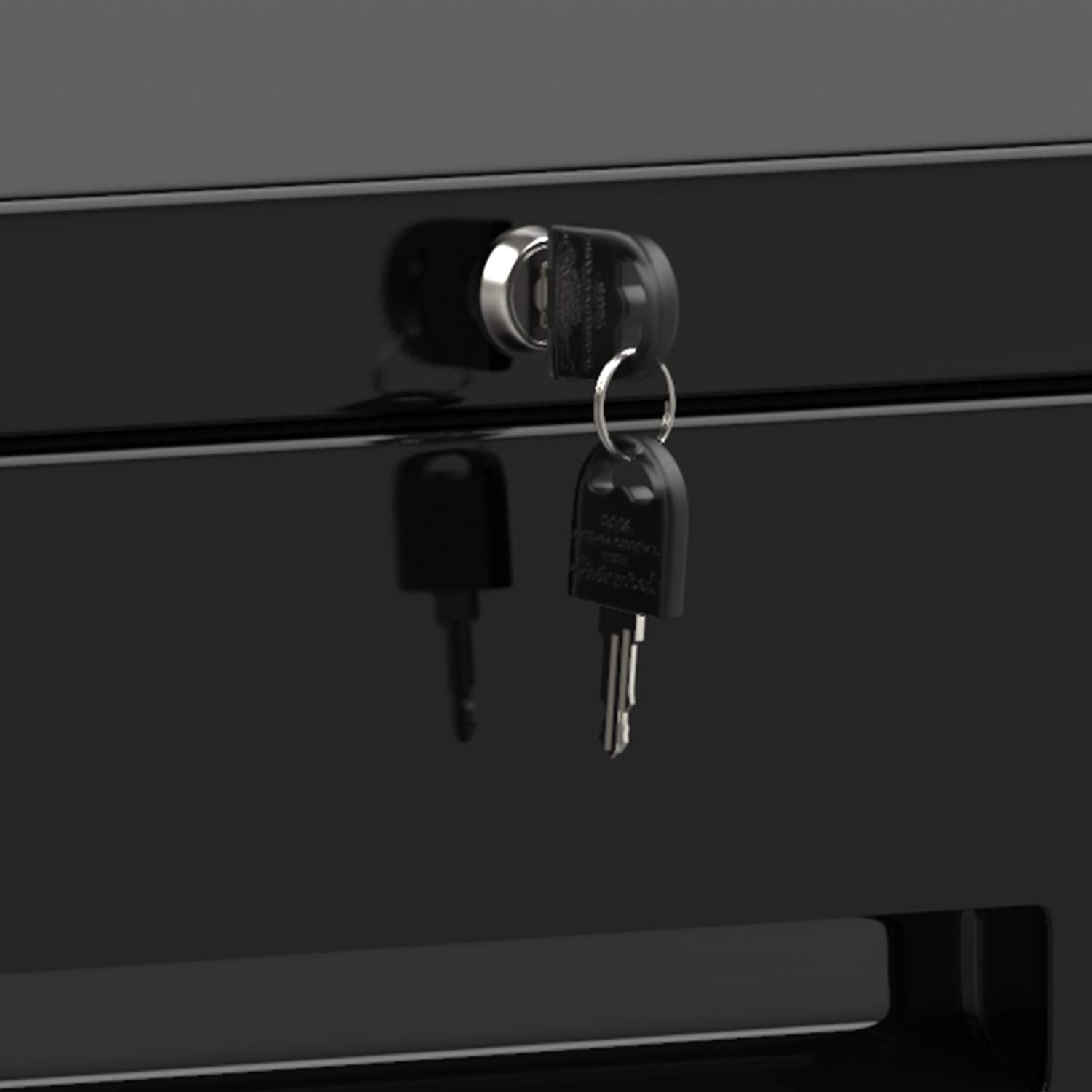 File Cabinet,Home Office Lockable Heavy Duty Metal Lateral File Cabinet with 2 Drawers, Black