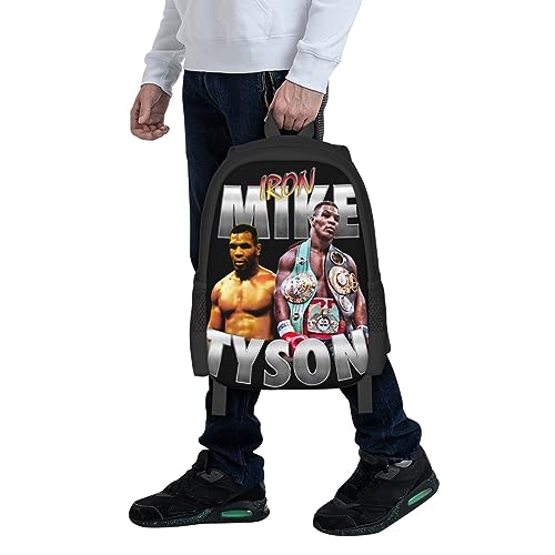 NEWCREATEES Laptop Backpacks Mike Boxer Tyson Unisex Backpack Multipurpose Double Shoulder Bag for Travle Camping Hiking Work Gifts