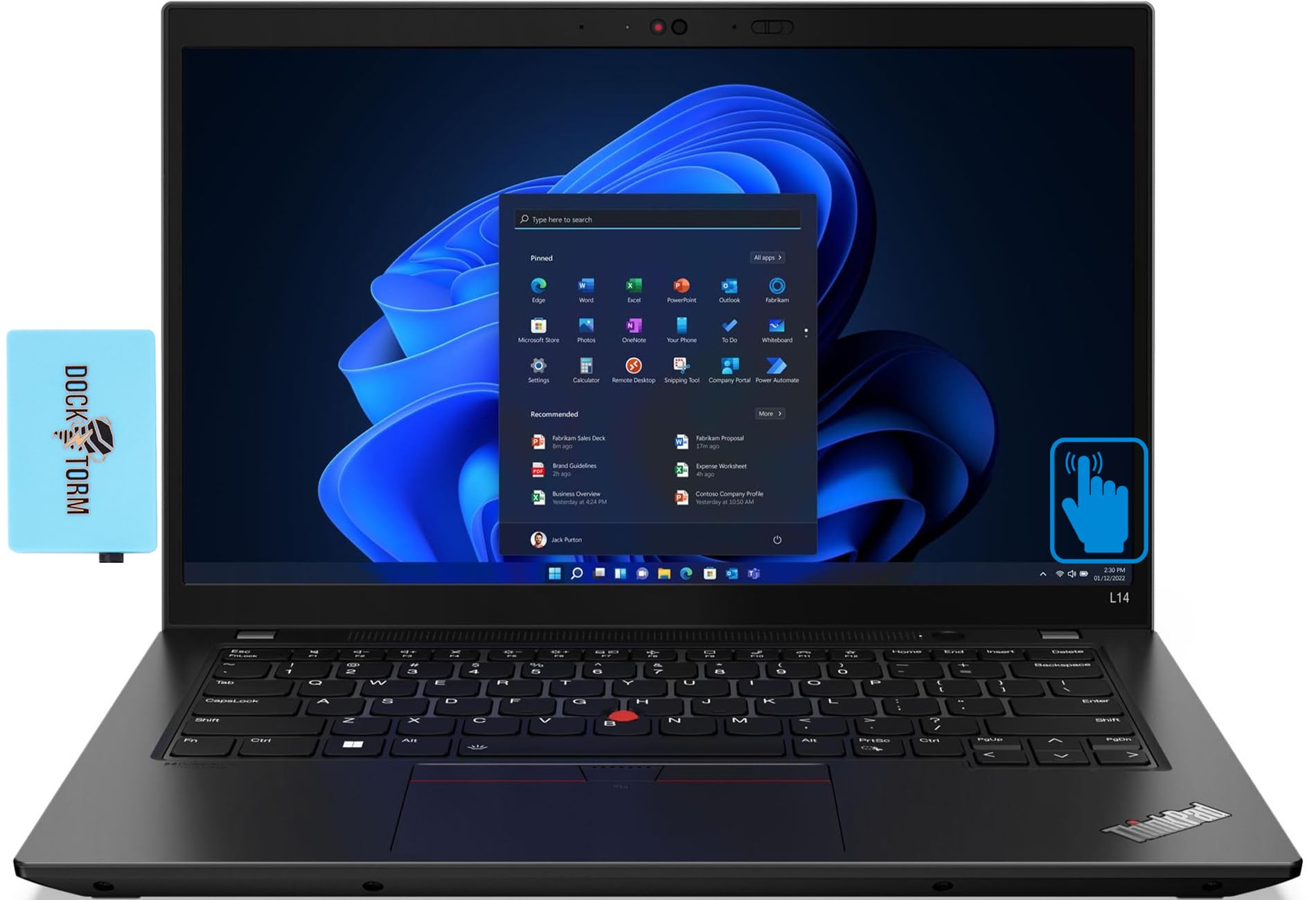 Lenovo ThinkPad L14 Gen 3 Touchscreen 14.0" FHD IPS Home & Business Laptop (Intel i5-1235U 10-Core, 16GB RAM, 512GB PCIe SSD, Intel Iris Xe, WiFi 6, Bluetooth 5.2, Webcam, HDMI, Win 10 Pro) with Hub