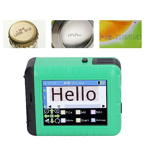 Fafeicy Small Portable Handheld Inkjet Printer, 3.5 Inch HD Color Touch Screen, Multi Language, Diverse Font Editing, for Label Production Date Barcode