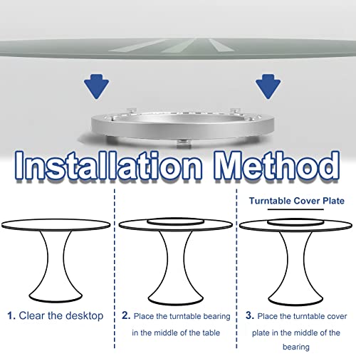 Heavy Duty Turntable Base Bearing 120mm ~ 1000mm Aluminium Alloy Lazy Susan Turntable Bearing, 360 Degree Rotating Round Metal Turntable Base Rings For Kitchen Dining Table