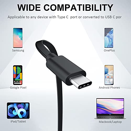 LOETRUY USB C Headphone,Type C Earphone for Samsung, Wired Earbuds with Microphone Earhook, Wired Headphones for Galaxy S22 S21 S20 Ultra Plus Note20, iPad Pro Air 4 Mini 6, OnePlus 9