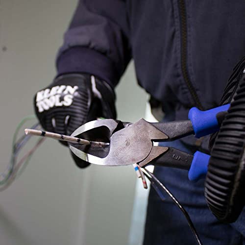 Klein Tools J2000-59 Pliers, Diagonal Cutting Journeyman Pliers with High-Leverage Design, Larger Head and Extra Long Blades, 9-Inch