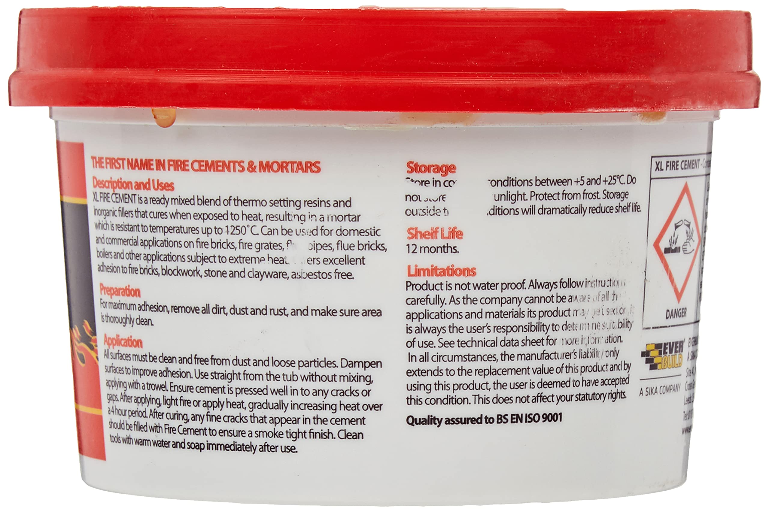 Everbuild XL Fire Cement, Buff, 2 kg