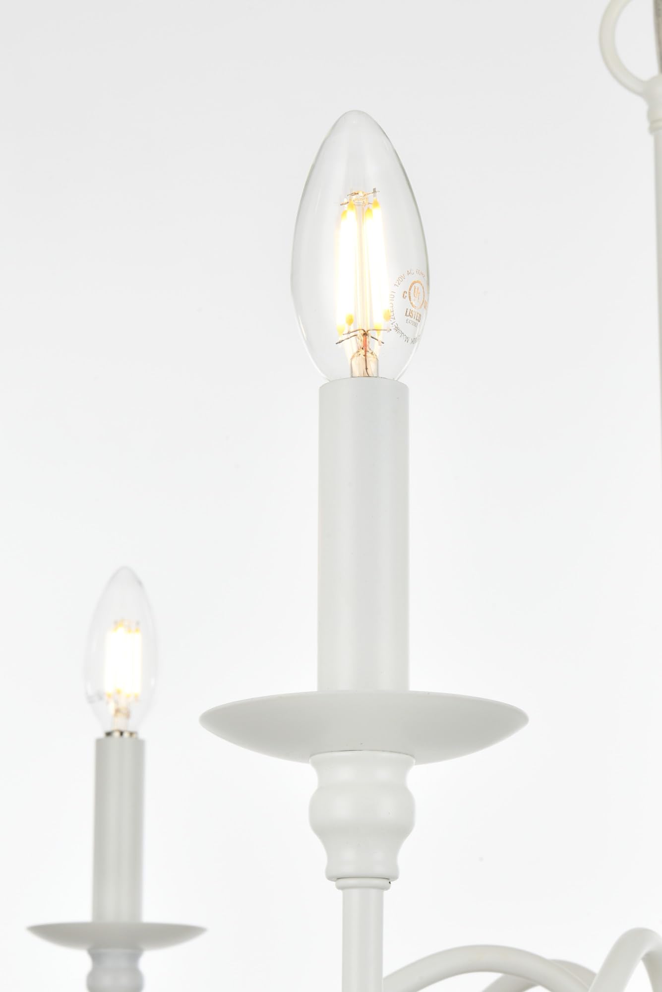 Elegant Lighting Rohan Collection 6 Light Chandelier in Matte Black Finish - 36" D x 19" H
