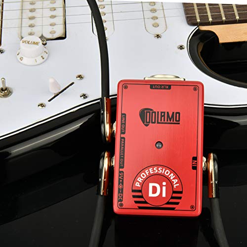 Electric Guitar Professional Effect Pedal True Bypass Active DI Box - DC 9V Regular Adapter with XLR Out Line in Line Out Parallel Out