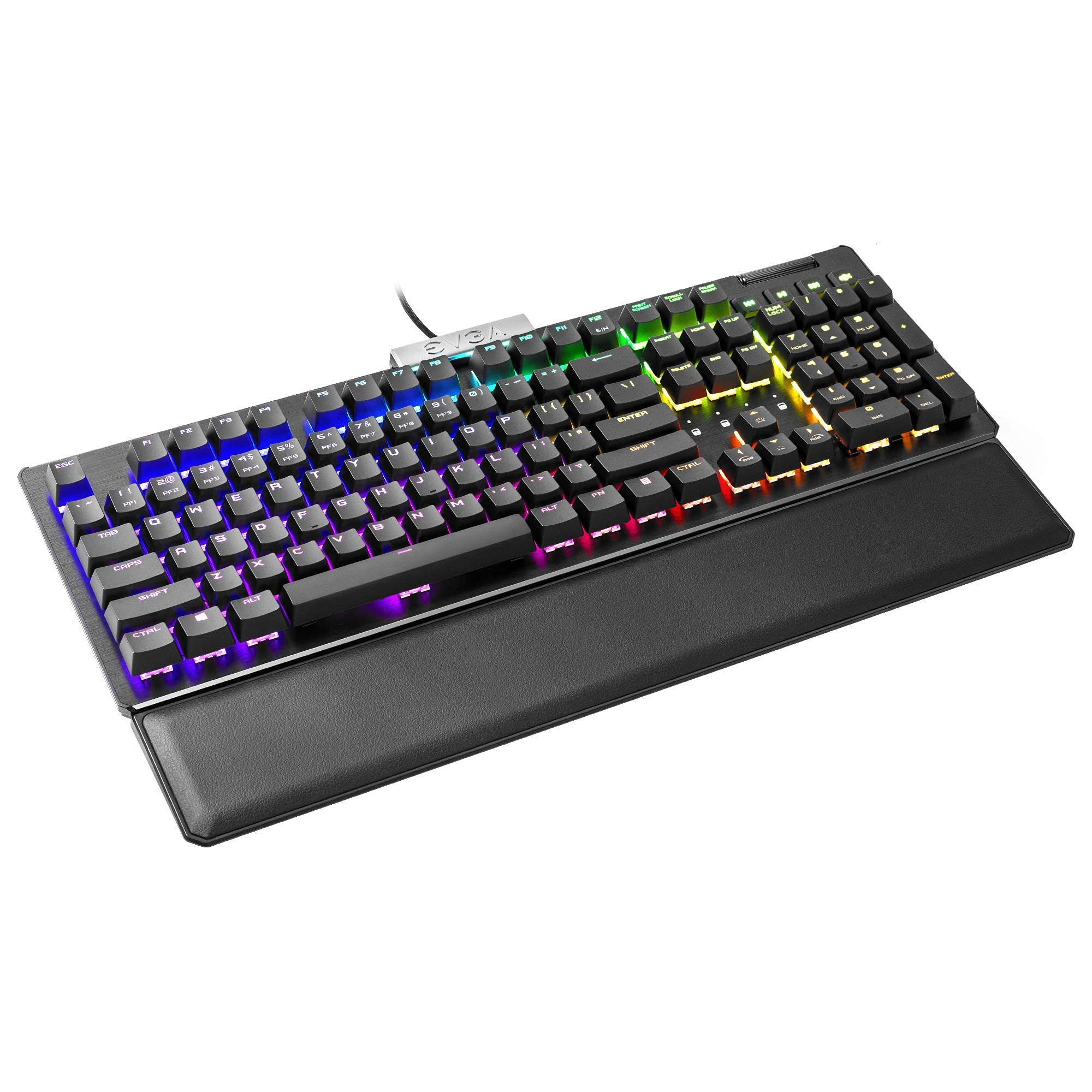 EVGA Z15 RGB Gaming Keyboard, RGB Backlit LED, Hotswappable Mechanical Kailh Speed Silver Switches (Linear), 821-W1-15US-KR (Renewed)