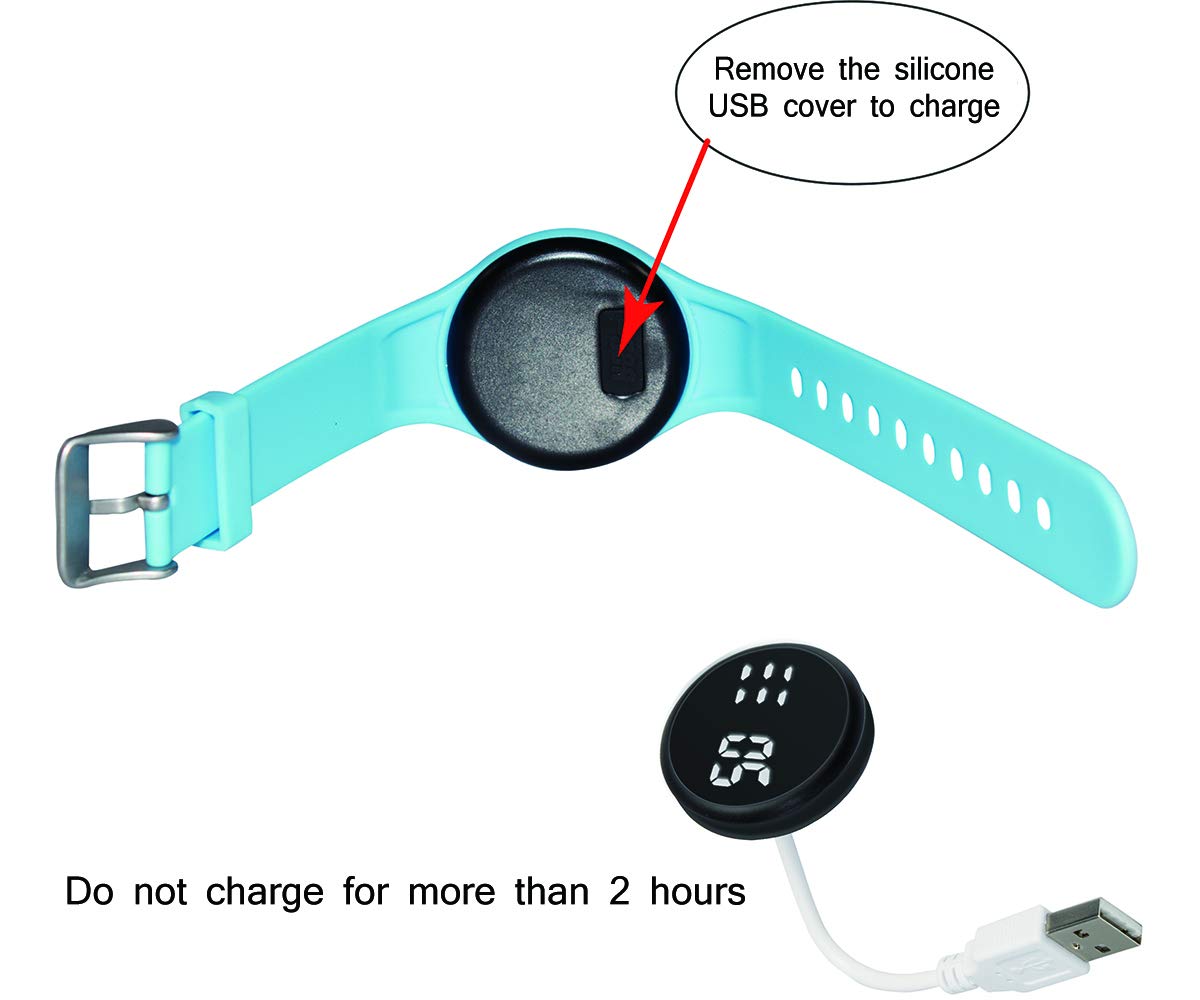 e-vibra Potty Training Watch Rechargeable Potty Reminder Watch with Vibration & Music (Mulberry)