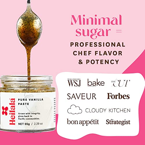 HEILALA - Pure Vanilla Bean Paste - Hand-Selected & Ethically Sourced Bourbon Vanilla - Gluten Free - 65g