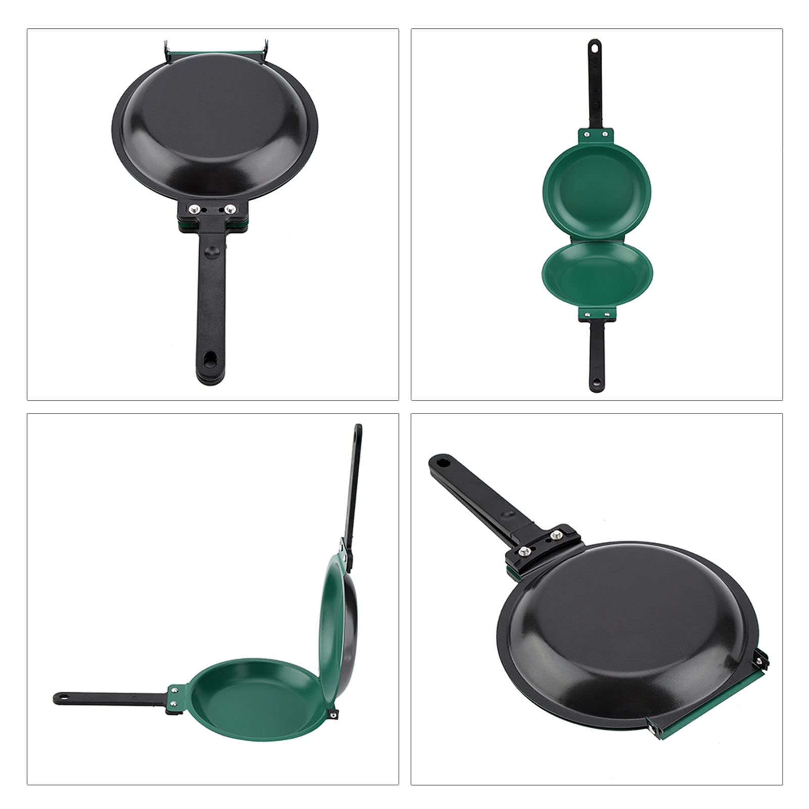 nikusaz Double Side Steel Coating Flip Frying Pan,Durable Pancake Maker, Non-Stick Household Kitchen Cookware for Home Kitchen