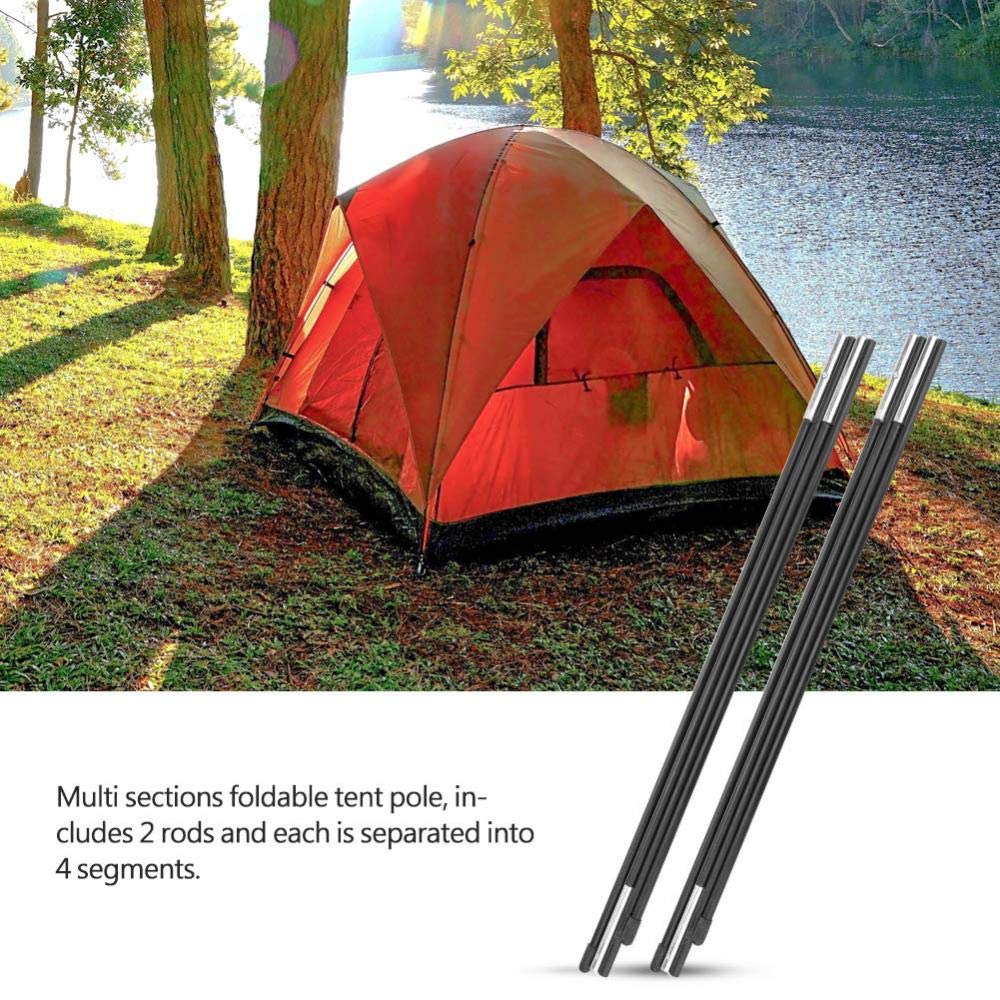 Ejoyous Tent Pole Replacement Kit, Fiberglass Tent Pole Flexible Rods Bars Outdoor Camping Tent Stakes Accessories for Double Tents Support Rods Awning Frames Kit