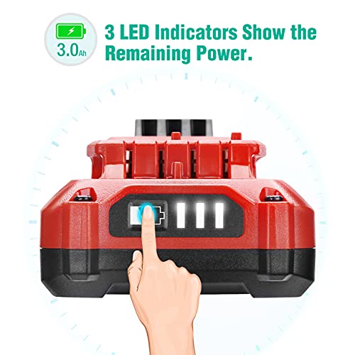 FirstPower 20V 3.0Ah Battery CMCB202-2 2Packs - Replace for Craftsman 20V Lithium Battery CMCB204 CMCB202 CMCB201 - Compatible with Craftsman V20 Series 20V Max Cordless Power Tools