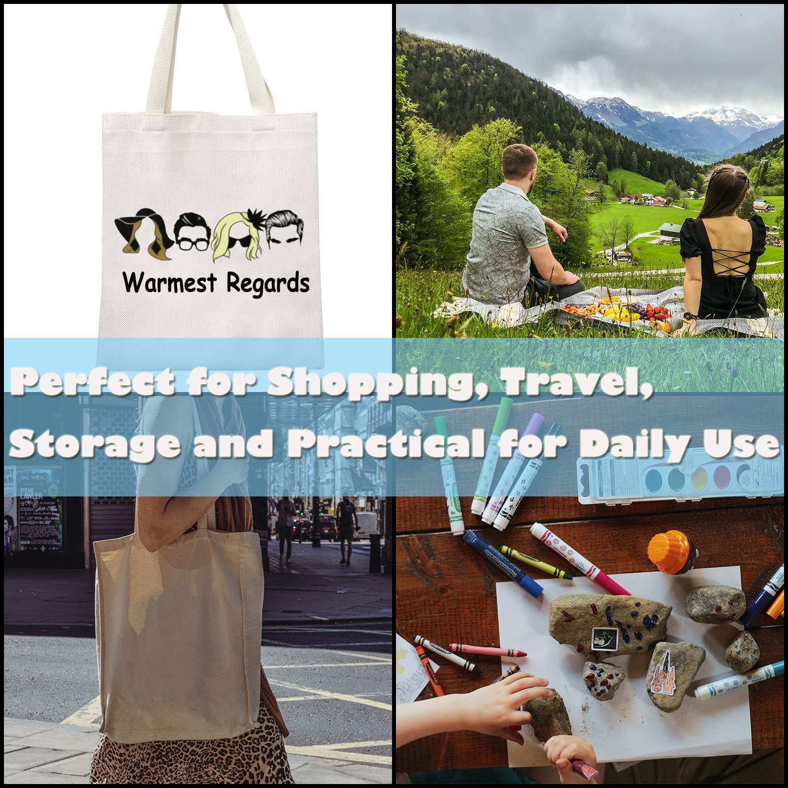 GJTIM Creek TV Show Inspired Makeup Bag Warmest Regards Rose David Fans Gift (Warmest Regards Tote)