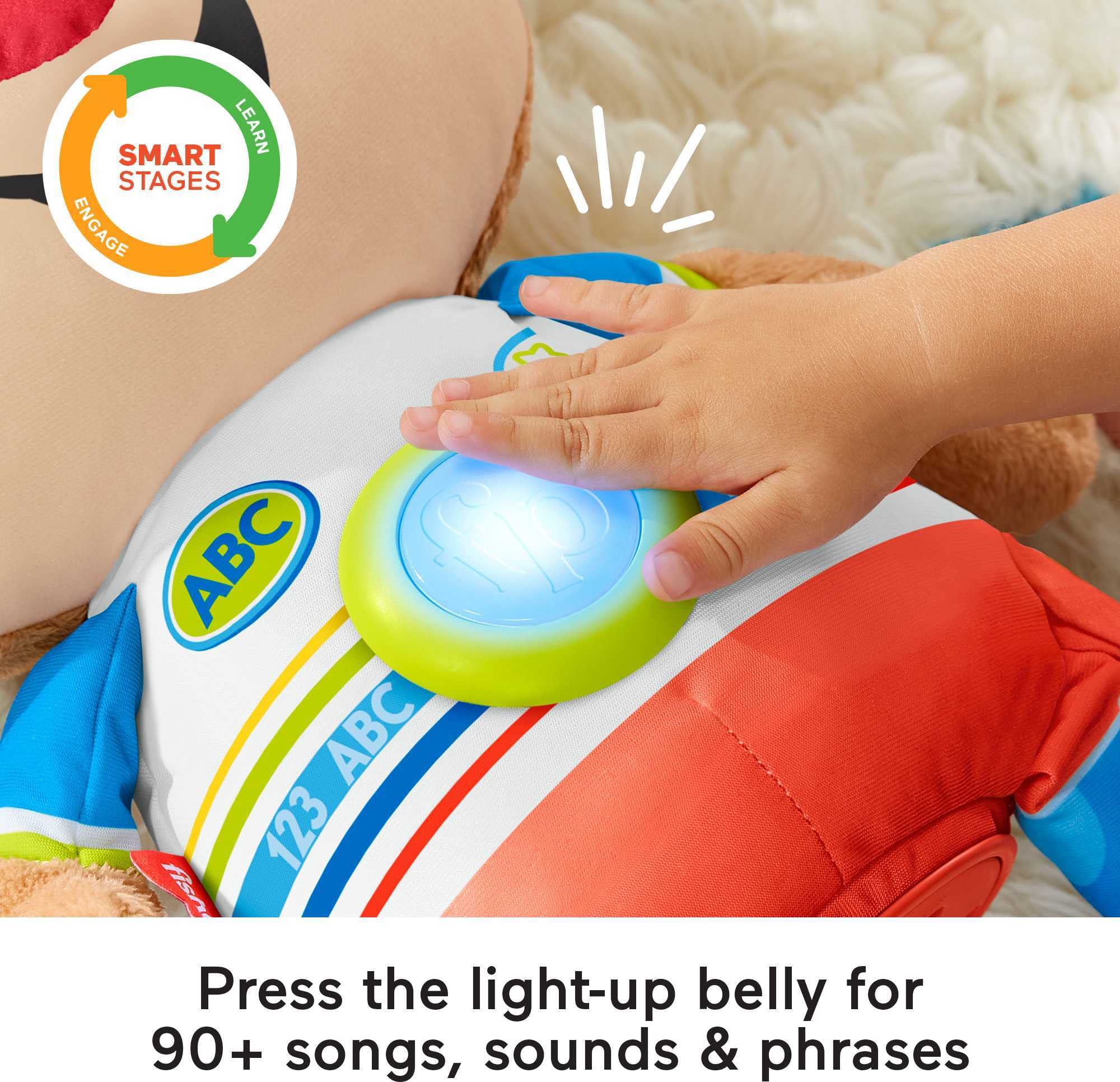 Fisher-Price Laugh & Learn Toddler Learning Toy So Big Puppy Musical Plush with Smart Stages Content for Ages 18+ Months