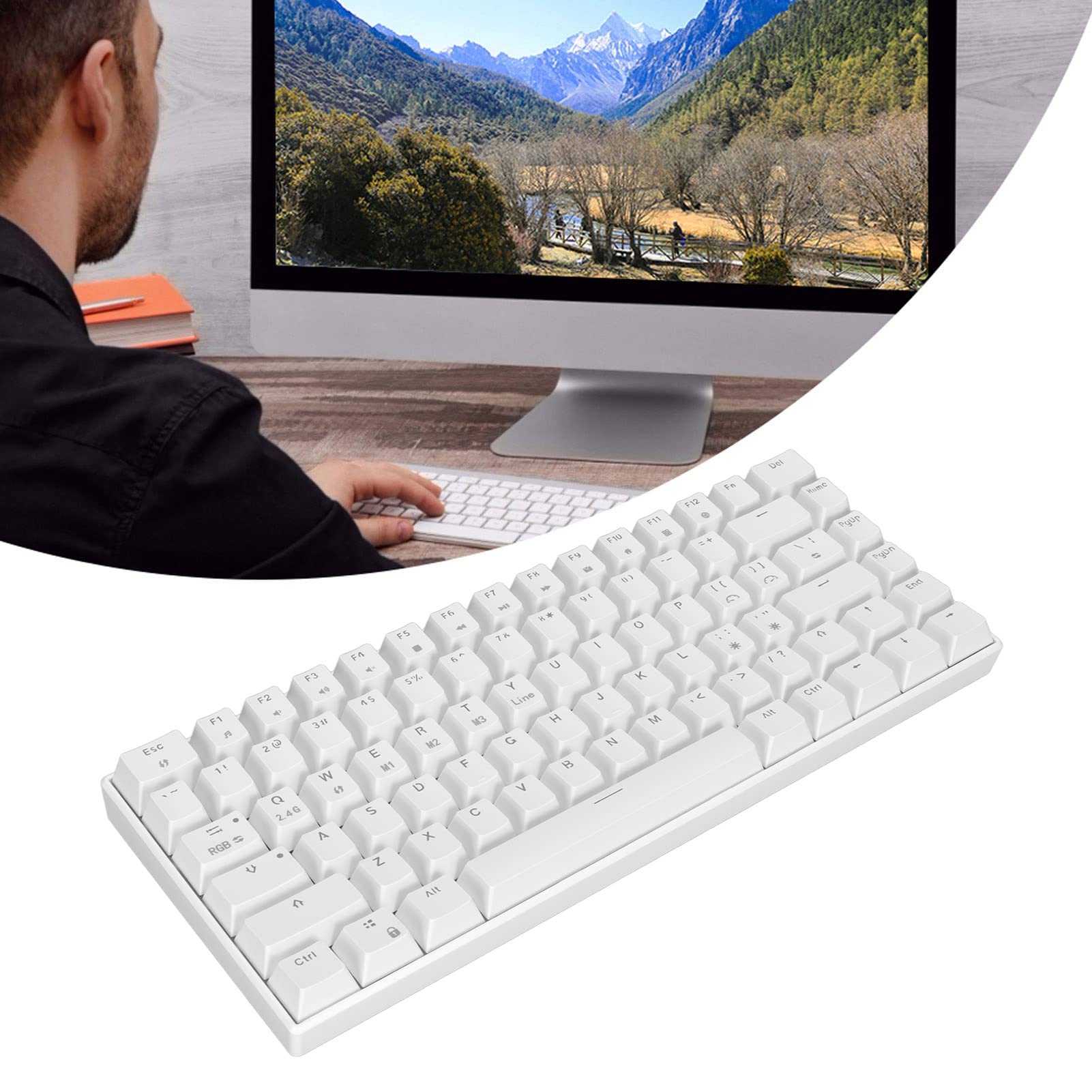 Gaming Keyboard 82 Keys Mechanical Keyboard for PC Desktop Laptop