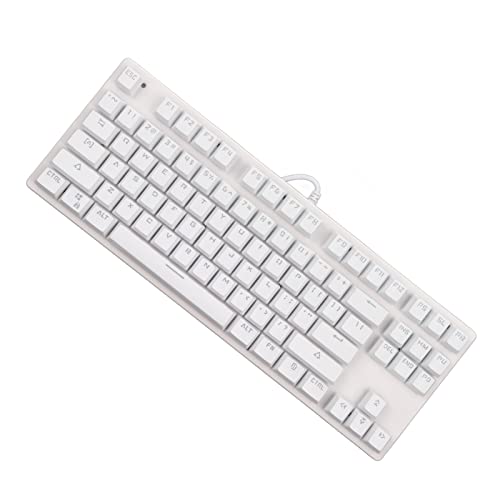 Gaming Keyboard, Blue Switch 9 Lighting Modes 87 Keys Wired Keyboard Plug and Play for Desktop for Laptop for Game
