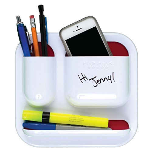 Five Star Locker Accessories, Magnetic Tri-Pocket Storage with Dry Erase Surface, Color Selected For You (81136)