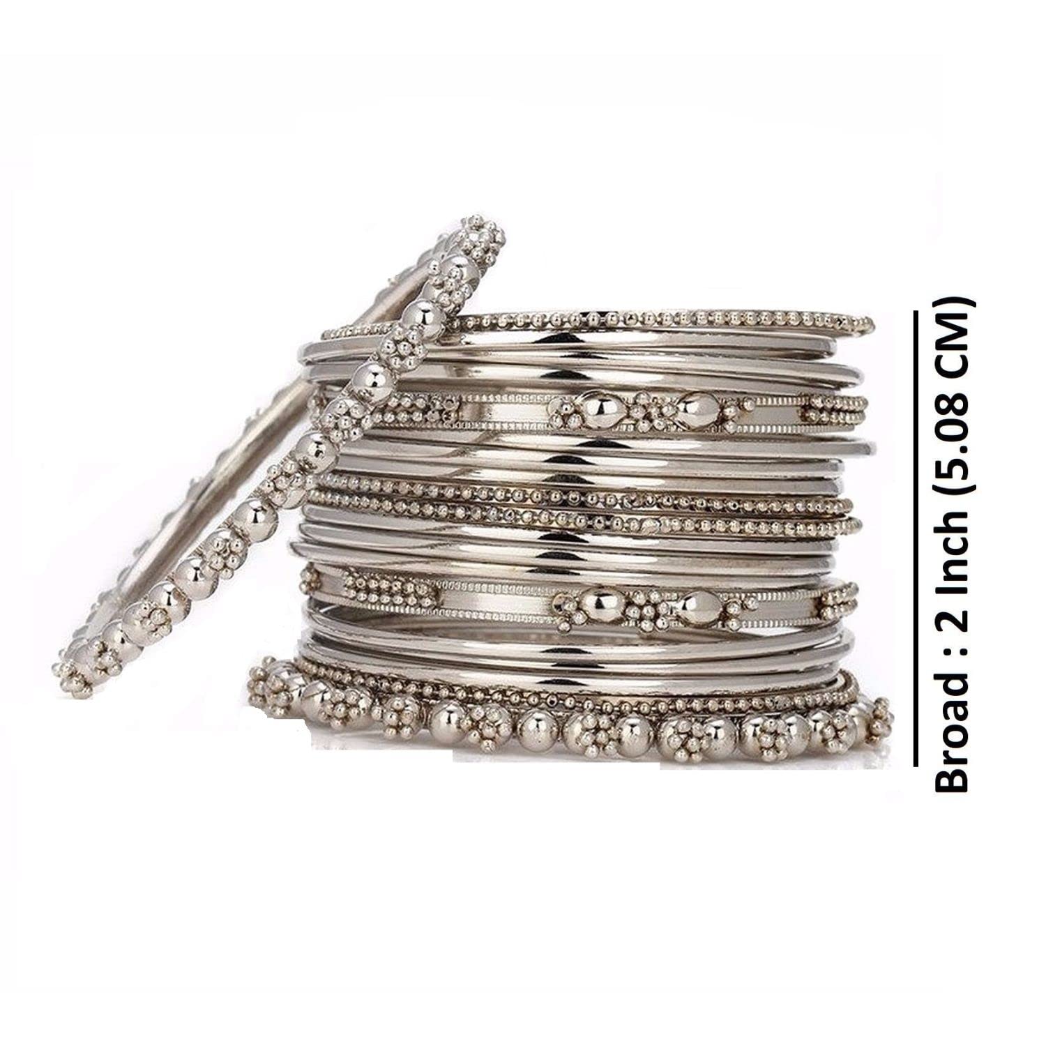 Efulgenz Indian Bangles for Women Indian Oxidized Silver Tone Jewelry for Navratri Boho Vintage Antique Ethnic Gypsy Tribal Indian Oxidized Bracelet Bangles Set Jewelry
