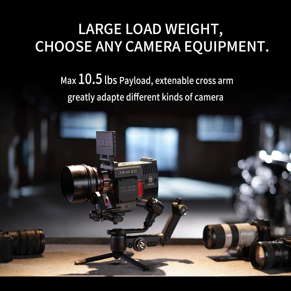 FeiyuTech AK2000C Gimbal Handheld Stabilizer for DSLR Camera Canon 60/70/80D RP,Sony A7C a63/4/5/600,P-anasonicGH4/5 Fujifilm Nikon,Optional GripBar,WiFi/Cable Control OLEDScreen,Official-Authorized