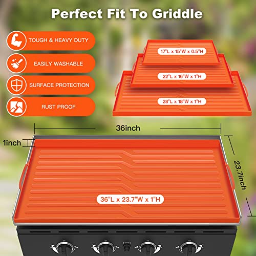 NancyL 36 Inch Griddle Cover for Blackstone, Griddle Mat 36 Inch Protective BBQ Grill for Blackstone Protector Accessories Kit, Blackstone Griddle Mat 36" x 22"