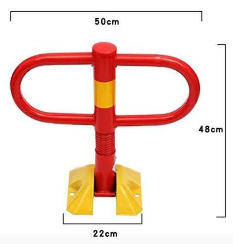 Parking Lock,Parking Barriers Lockable Metal Car Parking Lock Bezel,The Bezel and The Manual Parking Space-Saving,with Two Keys,As with a Reflecting Marker Bollard
