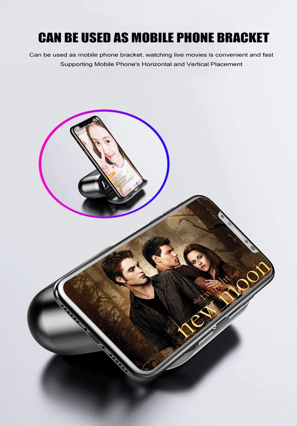 F9 TWS Wireless Earbud Bluetooth Headset with Portable Charger, Bluetooth Buds for Andriod and iPhone with Active Noise Cancelling LED Digital Display