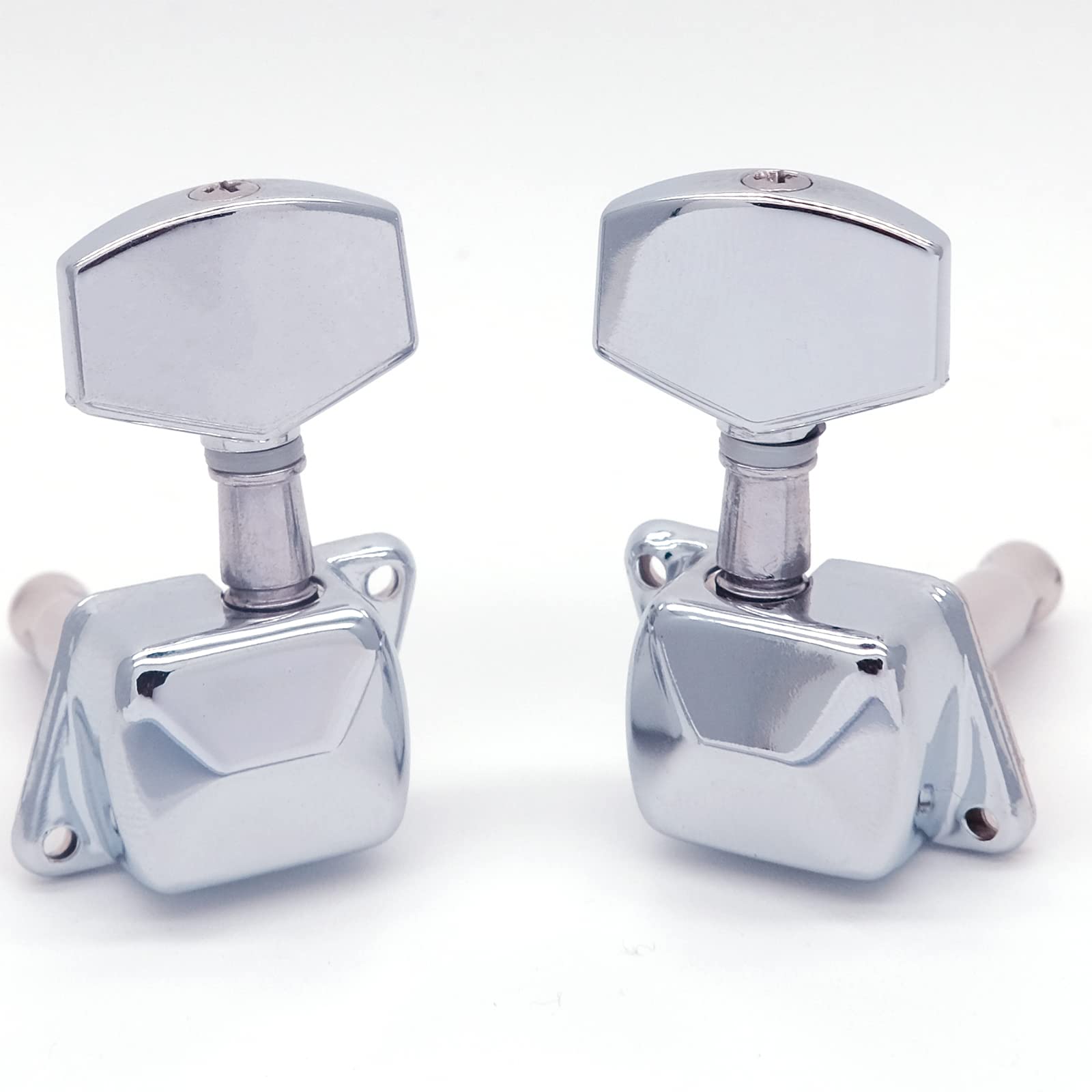 harpfeas 3L3R Semi-closed Guitar String Tuning Pegs Tuner Machine Heads Knobs Tuning Keys for Acoustic or Electric Guitar (Chrome)