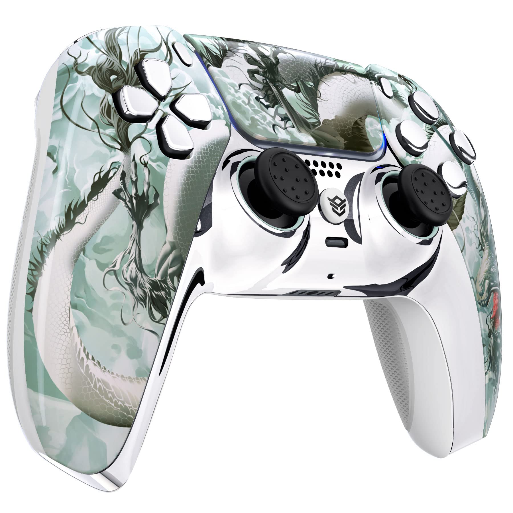 HEXGAMING RIVAL 2 Back Buttons & Exchangeable Thumbsticks & Fast Shot Compatible with ps5 Elite Controller FPS Gampad - Jade Dragon Cloud Dominator