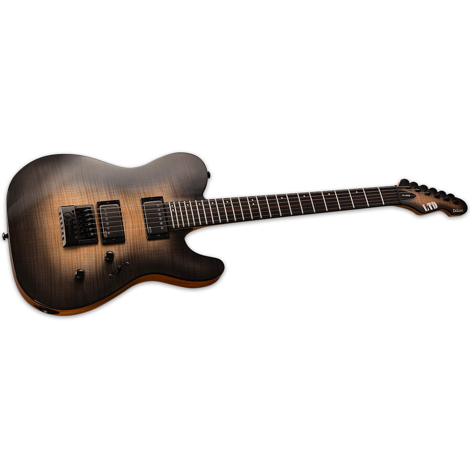 ESP LTD TE-1000 Evertune Electric Guitar, Black Natural Burst