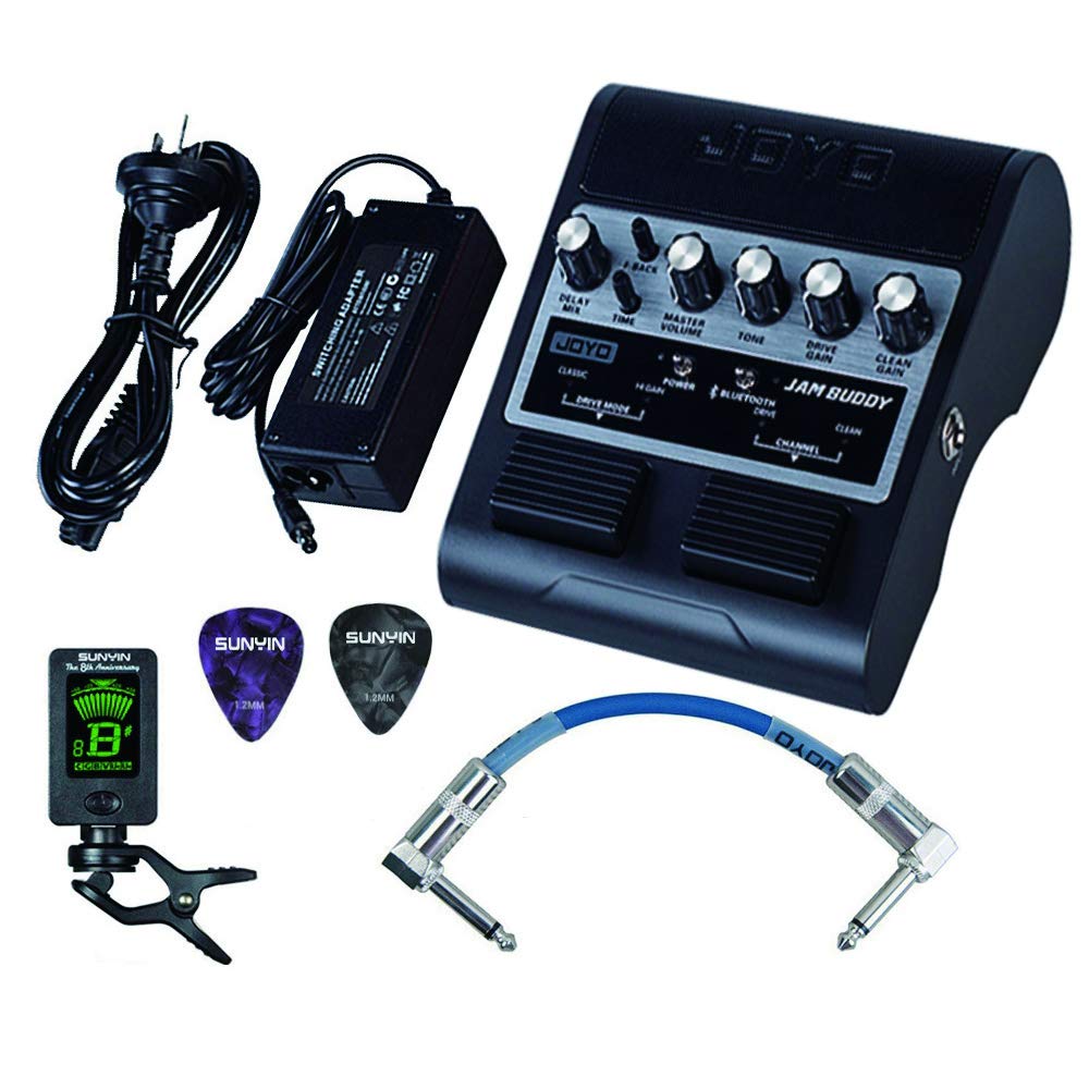 Electric Guitar Amplifer,Portable Electric Guitar Effect AMP,Protable Guitar Pedal Amp 2x4Watt Rechargeable Practice Amp for Playing at Home Or Travel(Orange)…