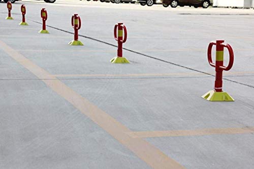 Parking Lock,Parking Barriers Lockable Metal Car Parking Lock Bezel,The Bezel and The Manual Parking Space-Saving,with Two Keys,As with a Reflecting Marker Bollard