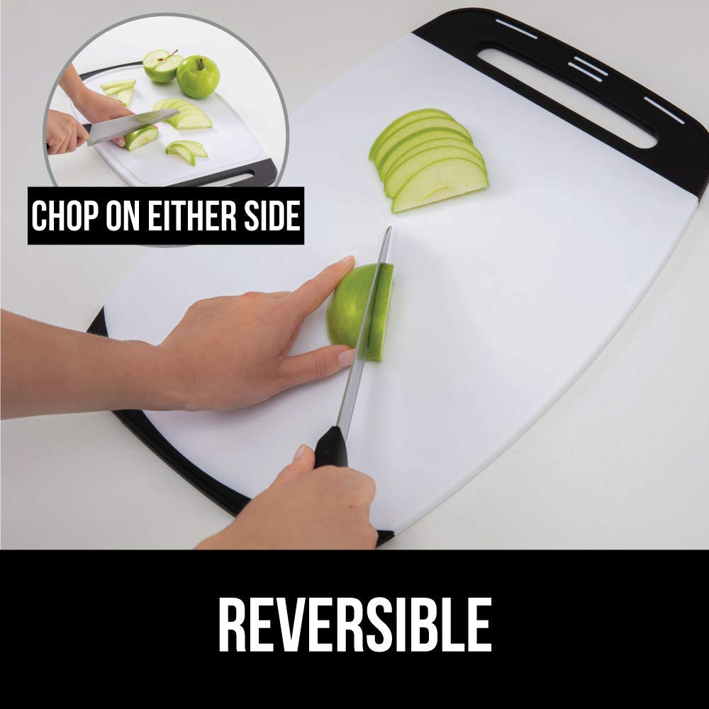 Gorilla Grip Cutting Board Set of 3 and Silicone Baking Mats, 2 Pack, Both in Gray Color, Cutting Boards are Reversible, Baking Mats are Quarter Sheet Size, 2 Item Bundle