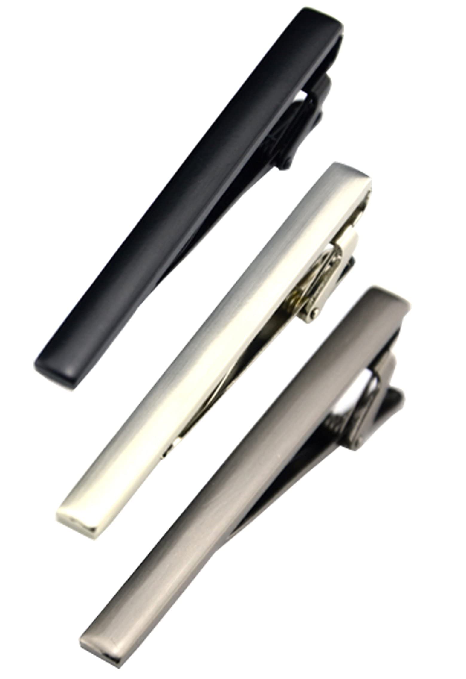 Fashion Necktie Clips Tie Bar Clips Tie Pins Set for Men Pack of 3 (Style B)