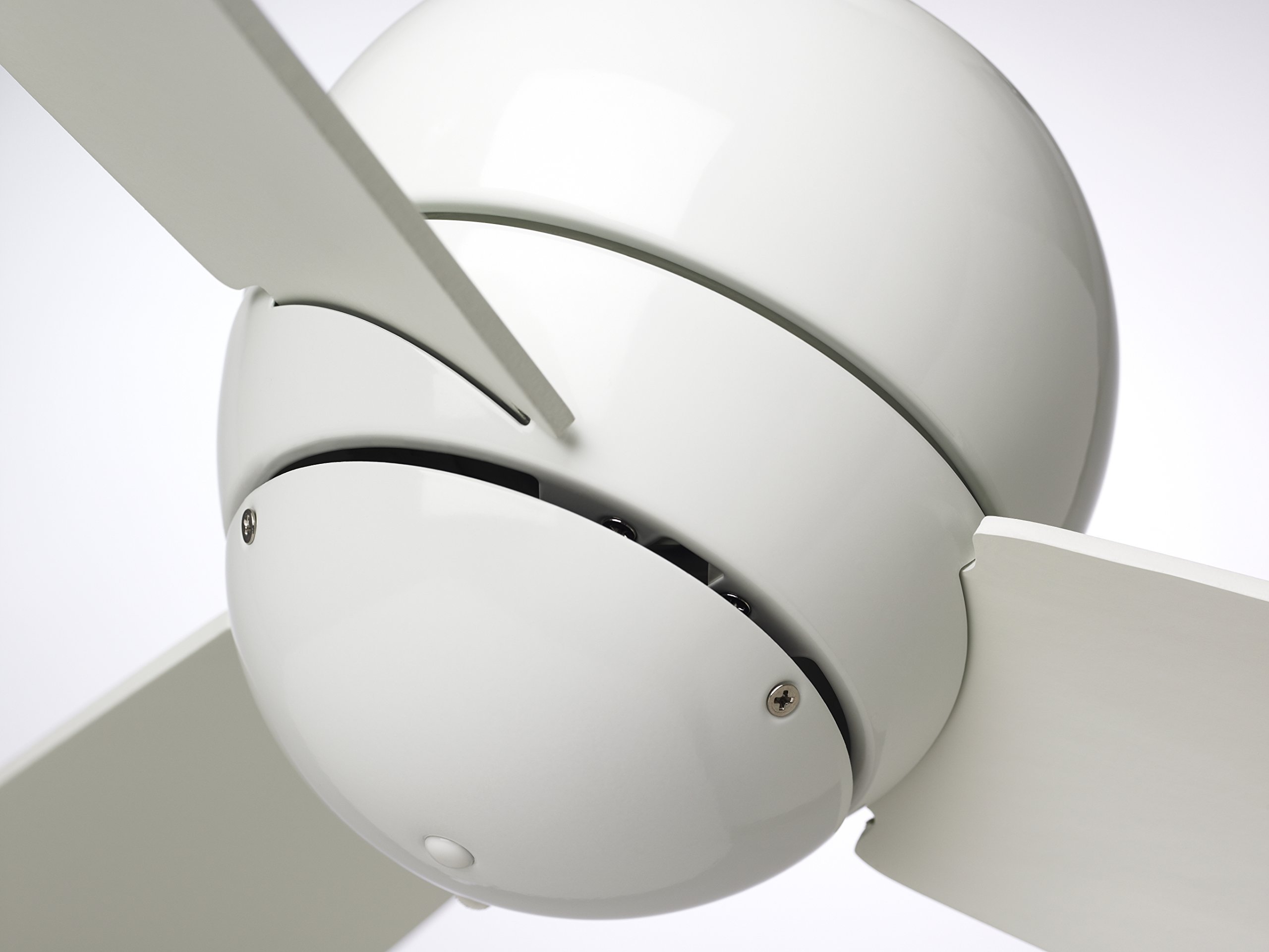 Emerson Ceiling Fans CF130WW Tilo Modern Low Profile/Hugger Indoor Outdoor Ceiling Fan, Damp Rated, 30-Inch Blades, Light Kit Adaptable, Appliance White Finish (Renewed)