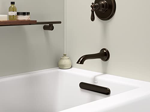 KOHLER K-20201-RA Underscore Rectangle 60-Inch x 30-Inch Alcove Bath with Integral apron, integral flange and right hand drain, White
